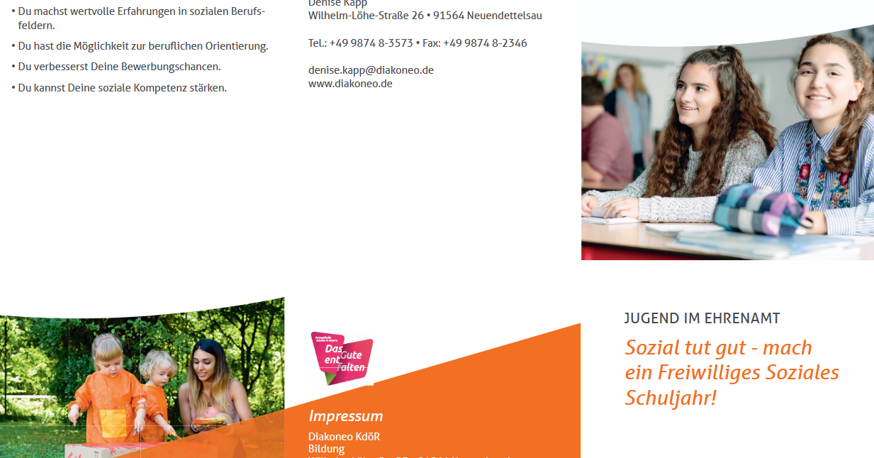 Vorstellung des Freiwilligen Sozialen Schuljahres